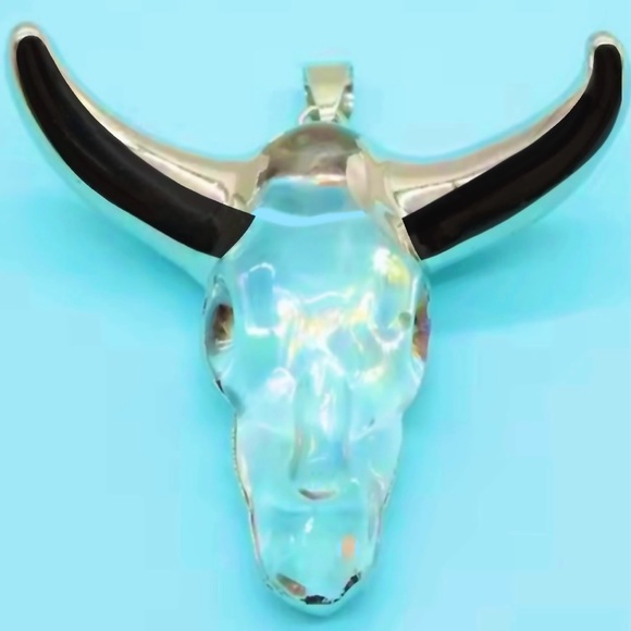 Jewelry | Crystal Bull Horned Gothic Skull Cow Heifer Longhorn Western ...